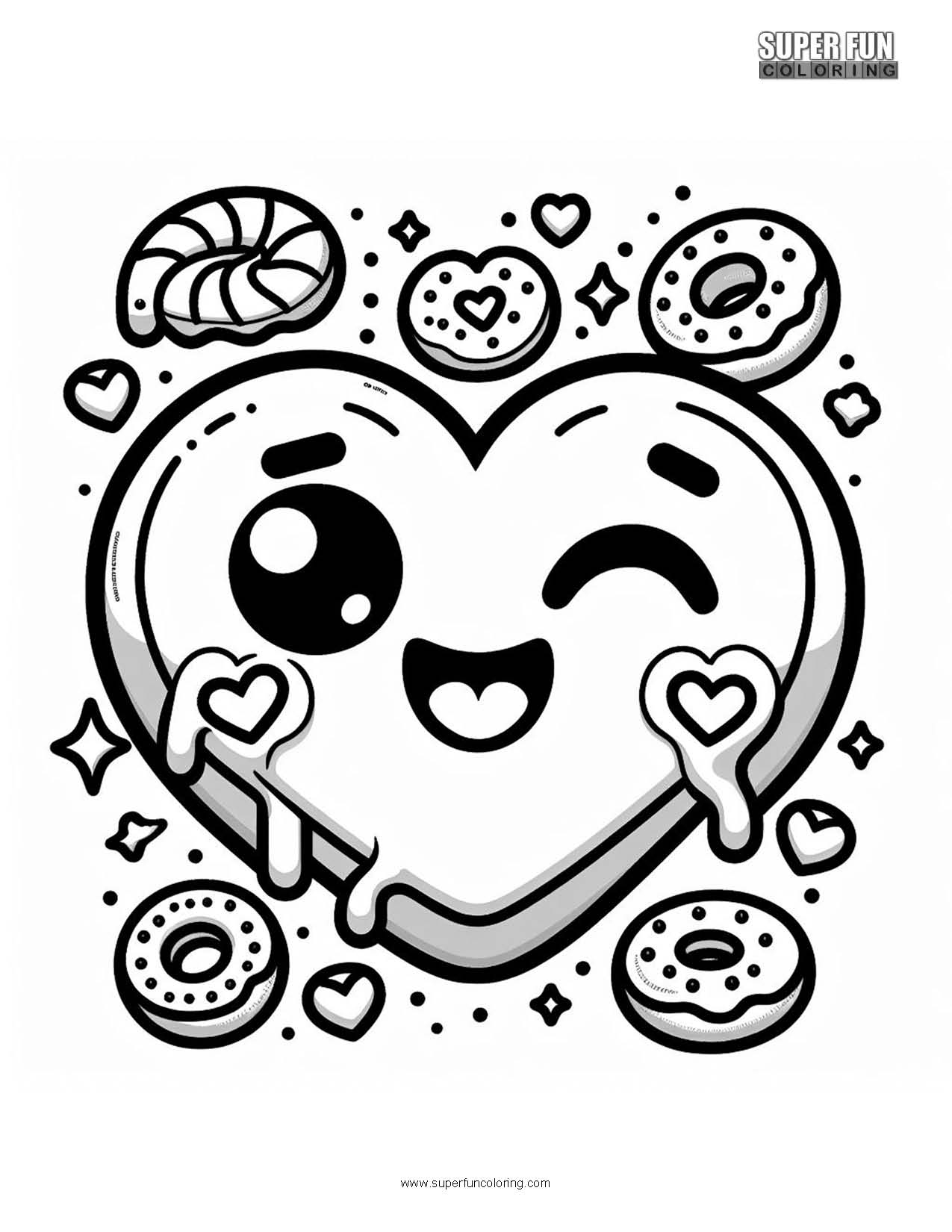 Heart Emoji Coloring Page - Super Fun Coloring